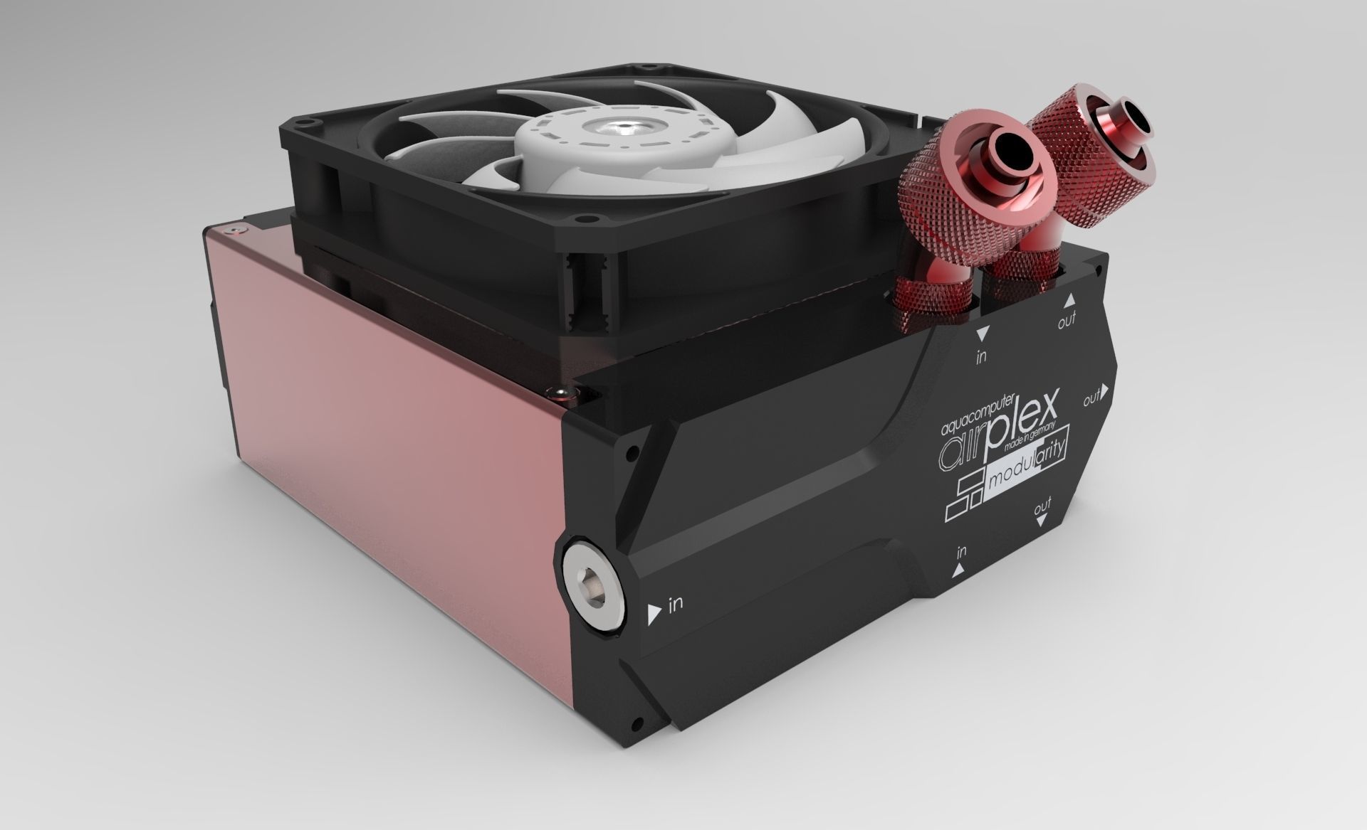 Aquacomputer Airplex Modularity 120mm Radiator 3D model | CGTrader