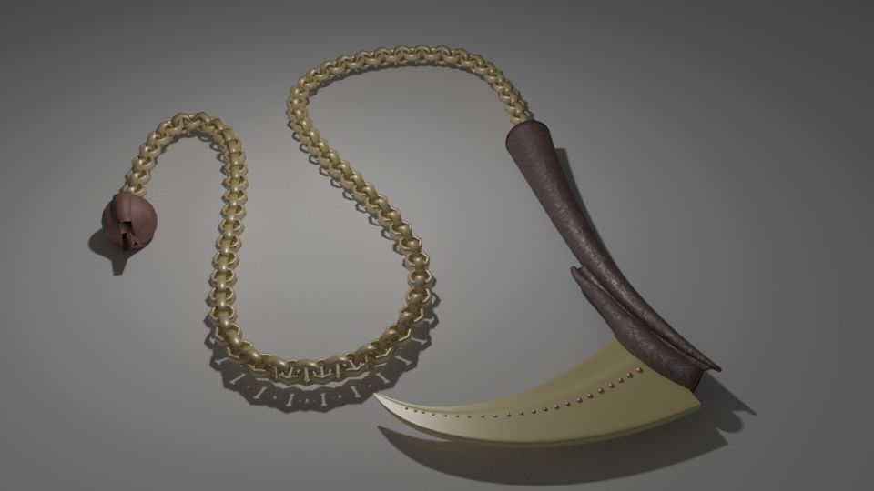 Bloody Reaper chained weapon 3D model | CGTrader