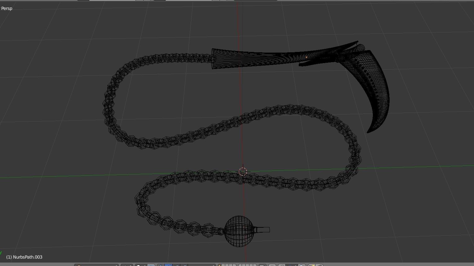 Bloody Reaper chained weapon 3D model | CGTrader