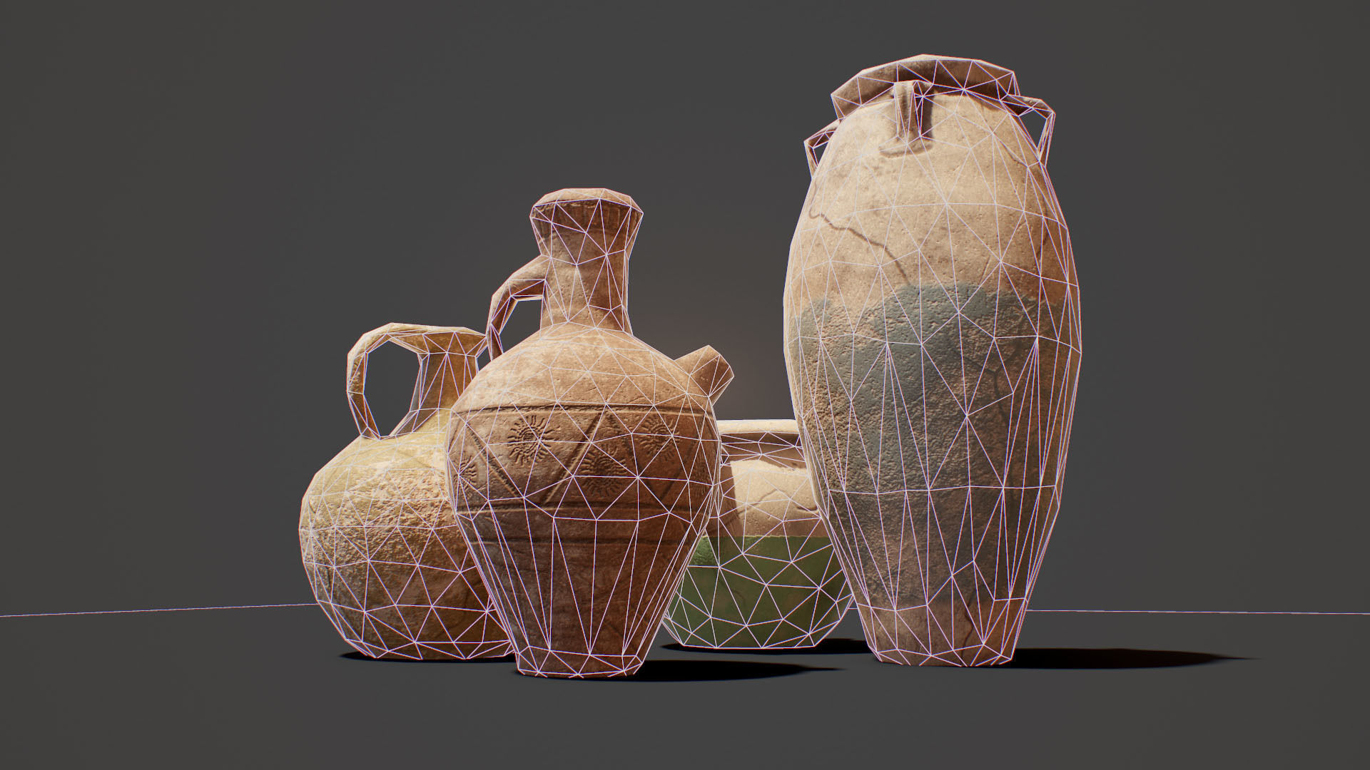 3D model ancient pots Low-poly PBR VR / AR / low-poly | CGTrader