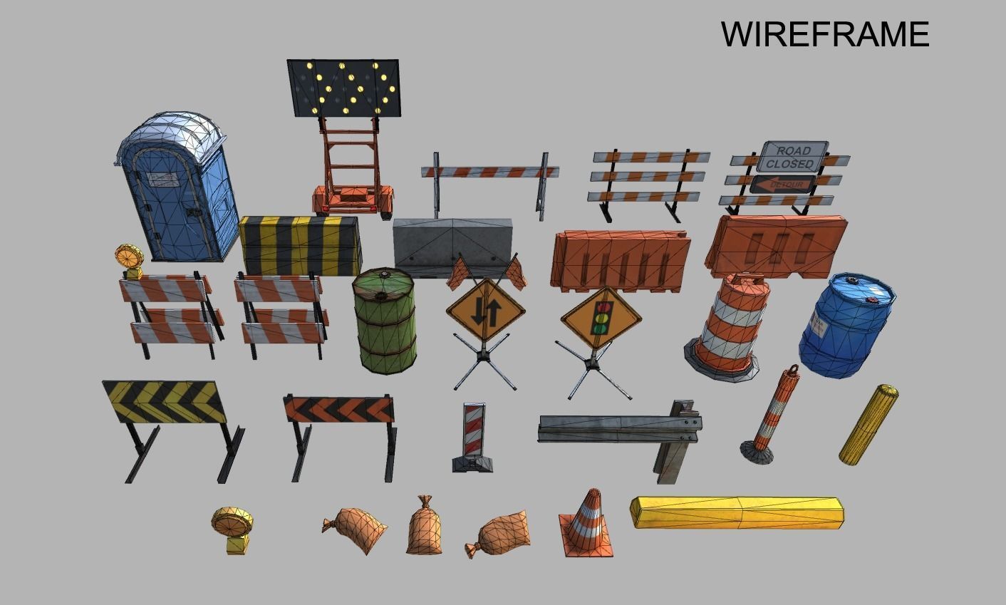 3D model Construction prop sets VR / AR / low-poly | CGTrader