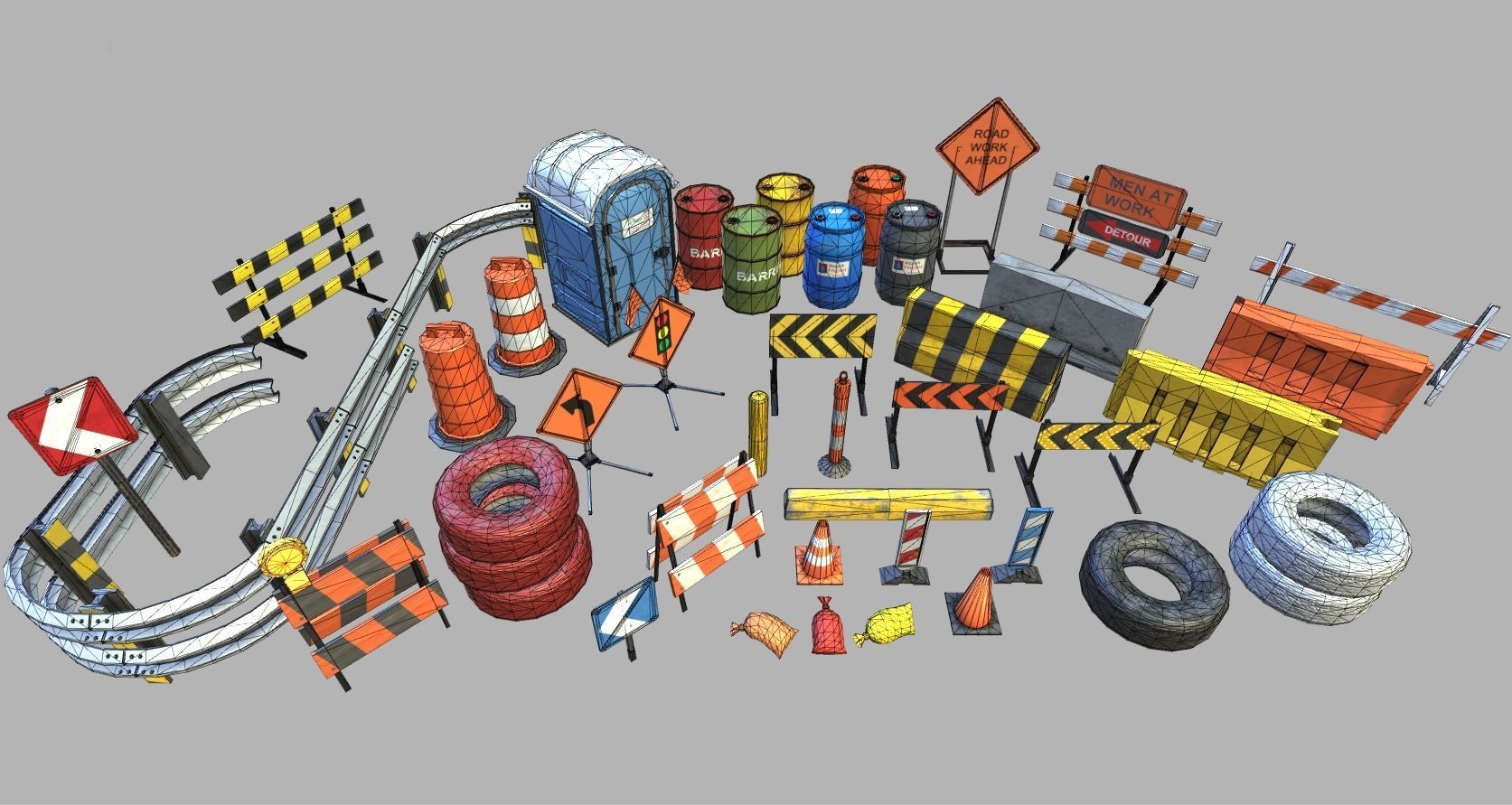3D model Construction prop sets VR / AR / low-poly | CGTrader