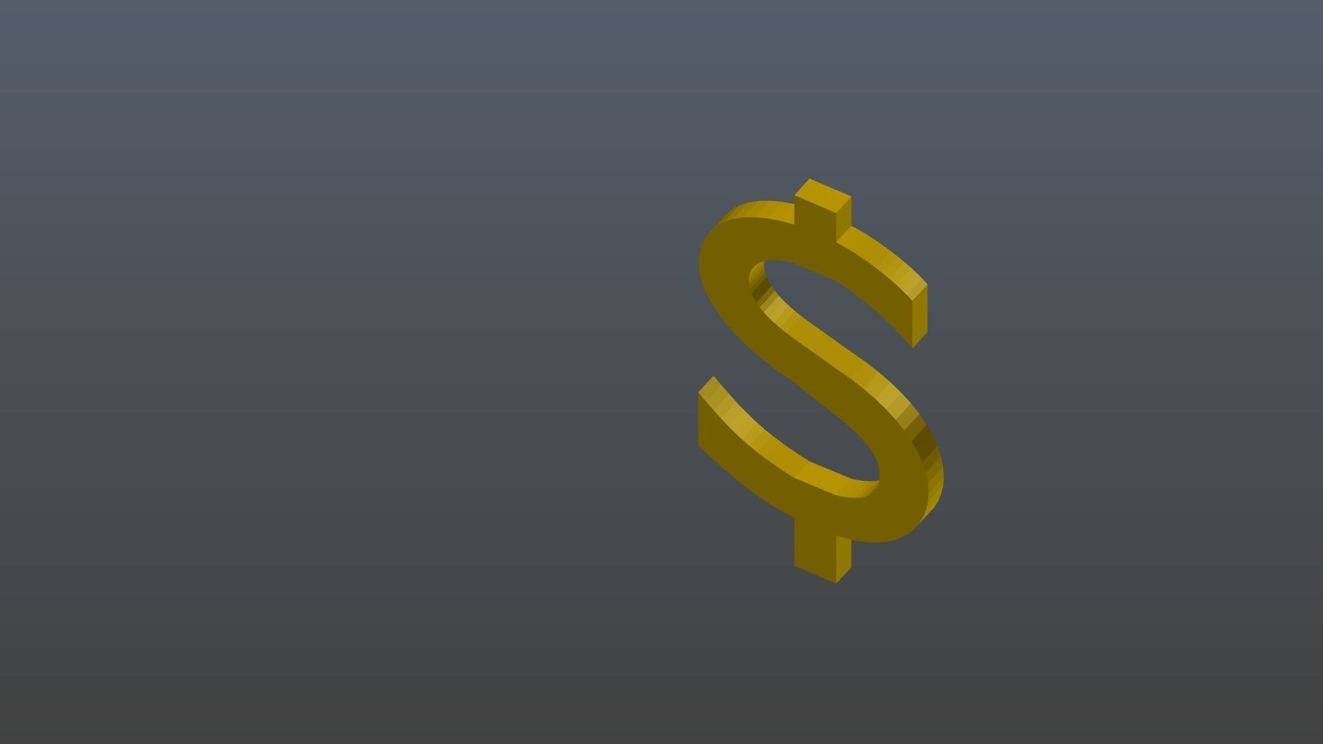 3D model Low poly dollar 1 VR / AR / low-poly | CGTrader