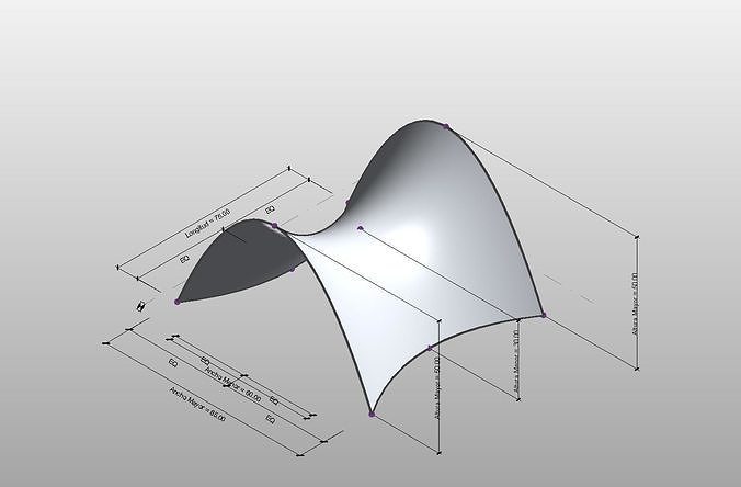 Parametric cover Cubierta parametrica 3D model | CGTrader