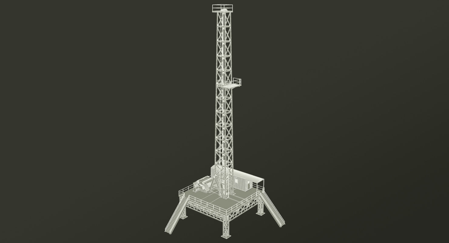 Oil Derrick 3D model | CGTrader