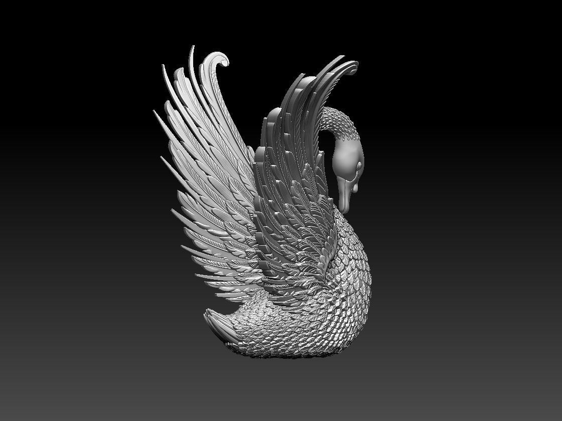 swan bird 3D model 3D printable | CGTrader