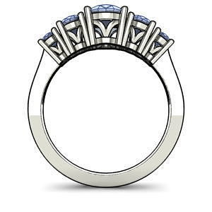 Oval five stone ring free 3D model | CGTrader