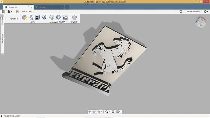 Ferrari logo 3D model 3D printable | CGTrader