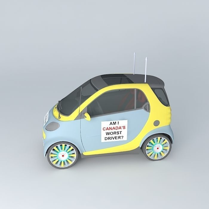 Smart Fortwo Canada Worst Driver 2 free 3D model | CGTrader