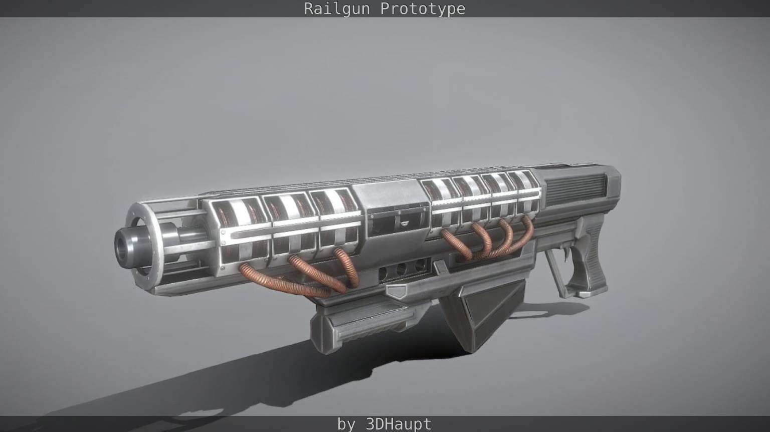 Railgun Prototype free VR / AR / low-poly 3D model | CGTrader