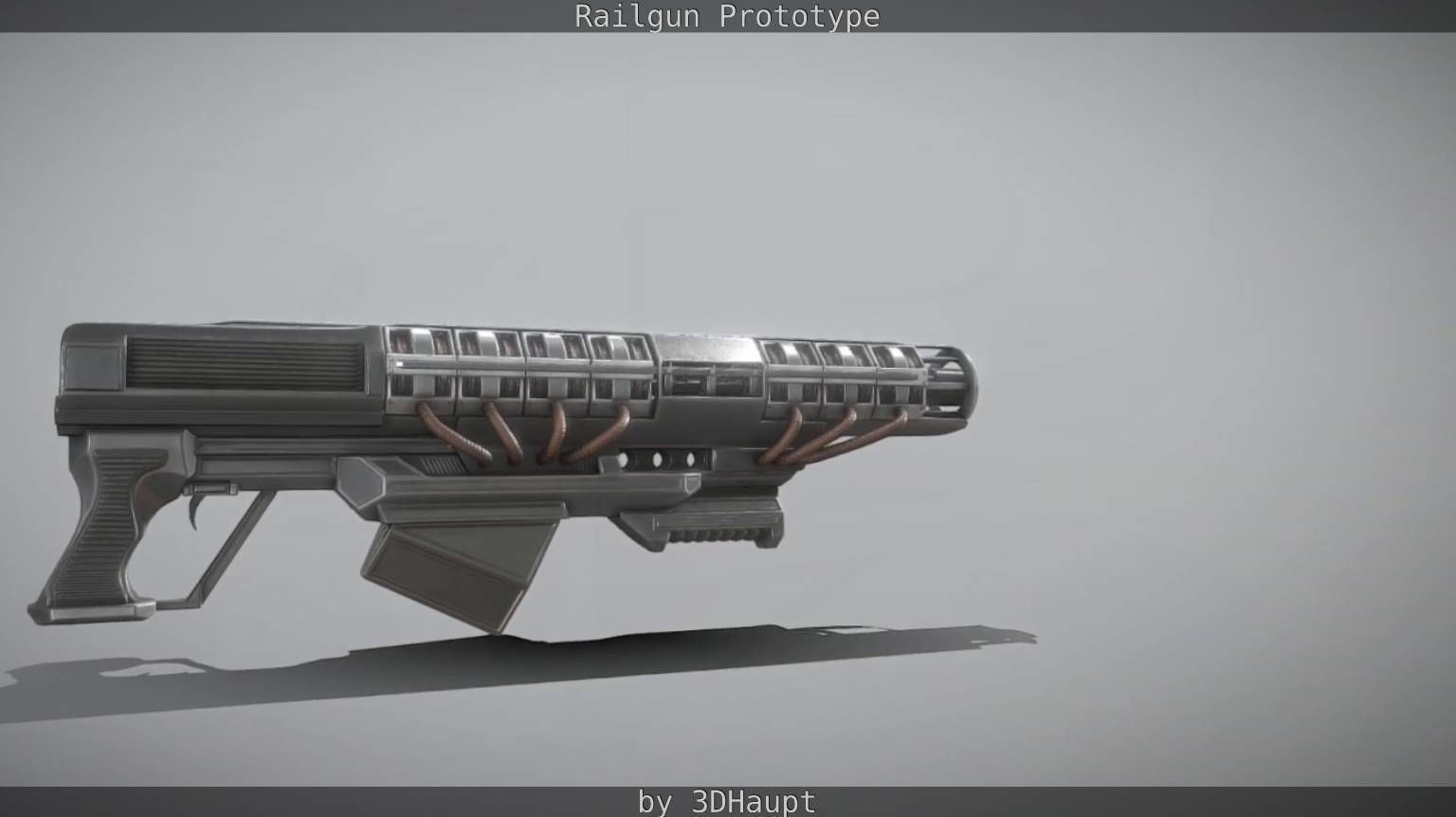 Railgun Prototype free VR / AR / low-poly 3D model | CGTrader