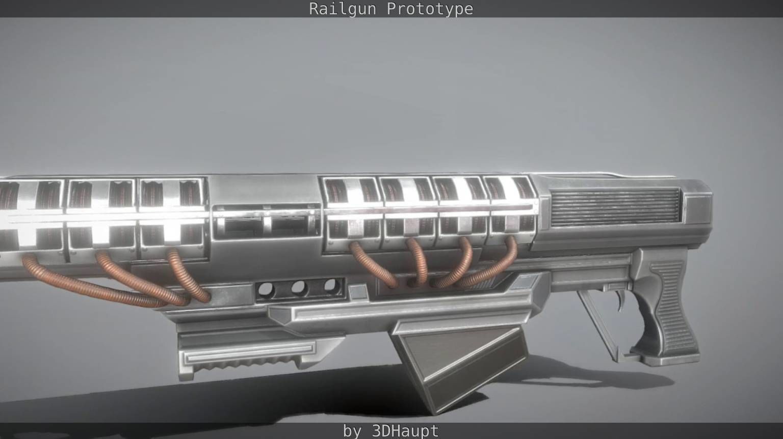 Railgun Prototype free VR / AR / low-poly 3D model | CGTrader