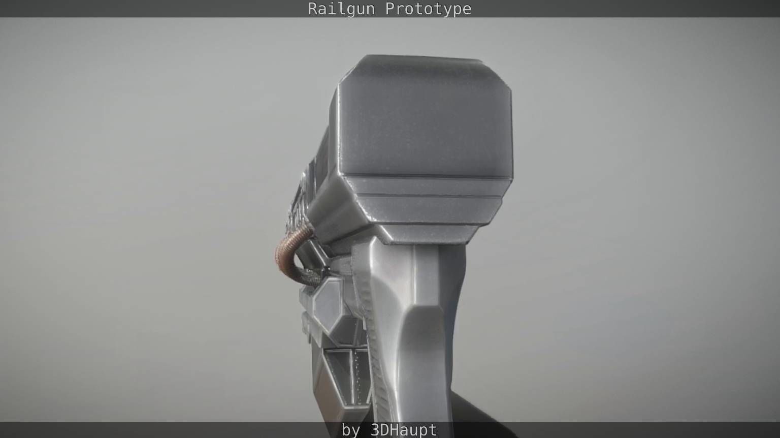 Railgun Prototype free VR / AR / low-poly 3D model | CGTrader