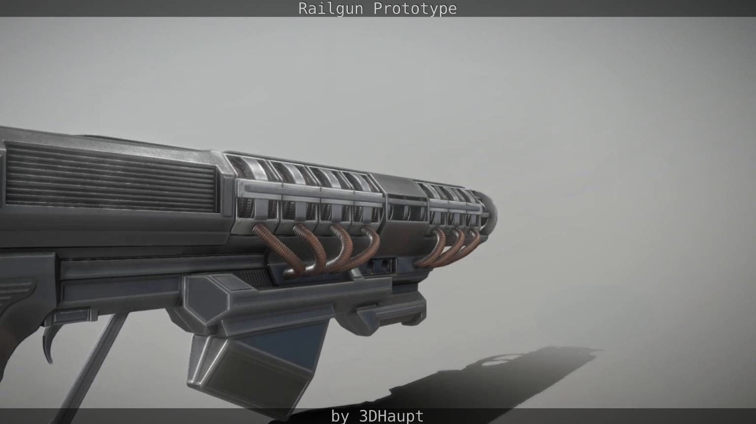 Railgun Prototype free VR / AR / low-poly 3D model | CGTrader