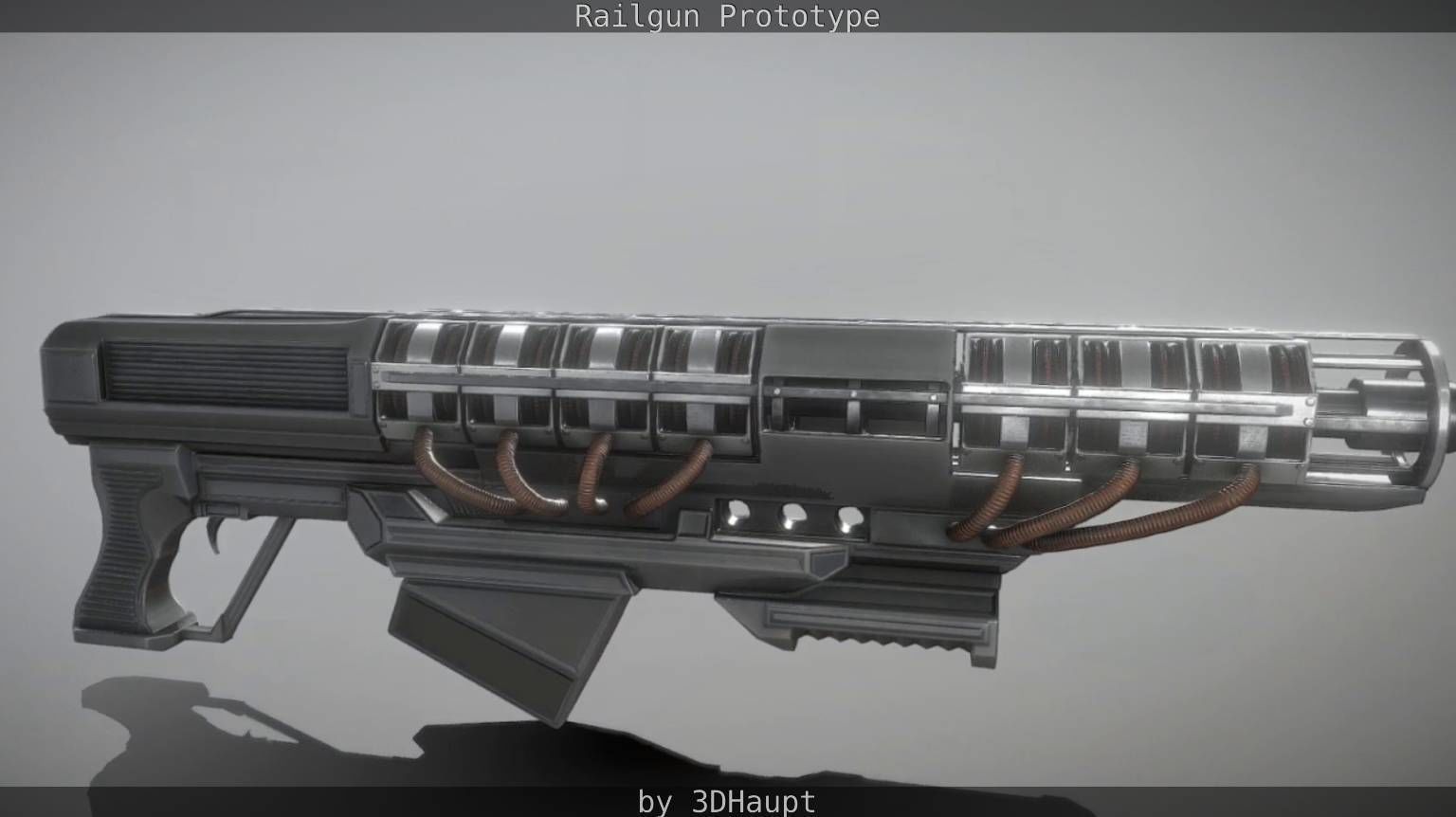 Railgun Prototype free VR / AR / low-poly 3D model | CGTrader