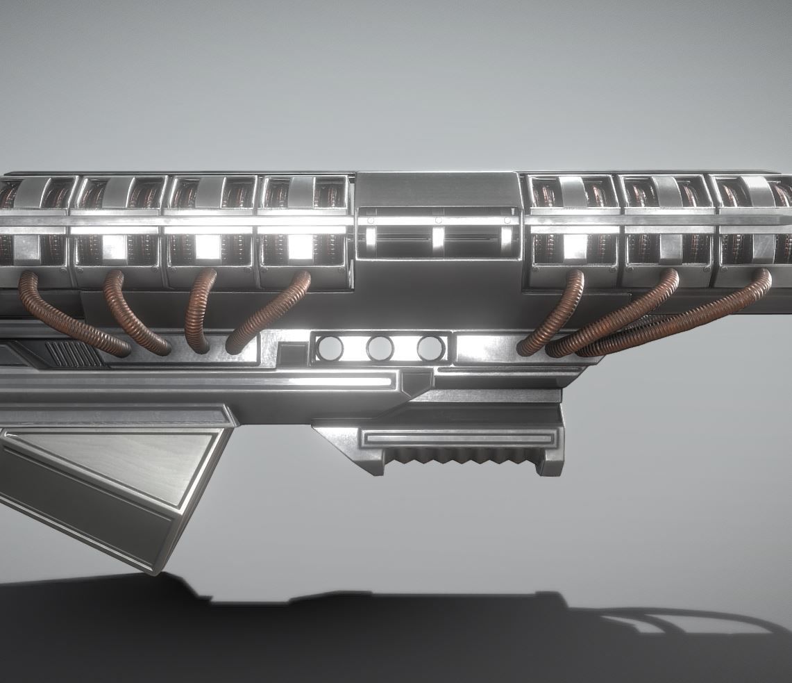 Railgun Prototype free VR / AR / low-poly 3D model | CGTrader
