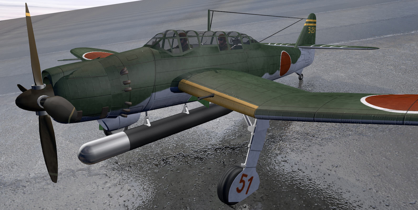 Aichi B7A2 Rjusei - aka Grace 3D model | CGTrader