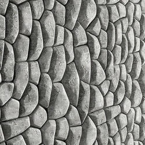 Decorative stone panel polygon 3D model | CGTrader