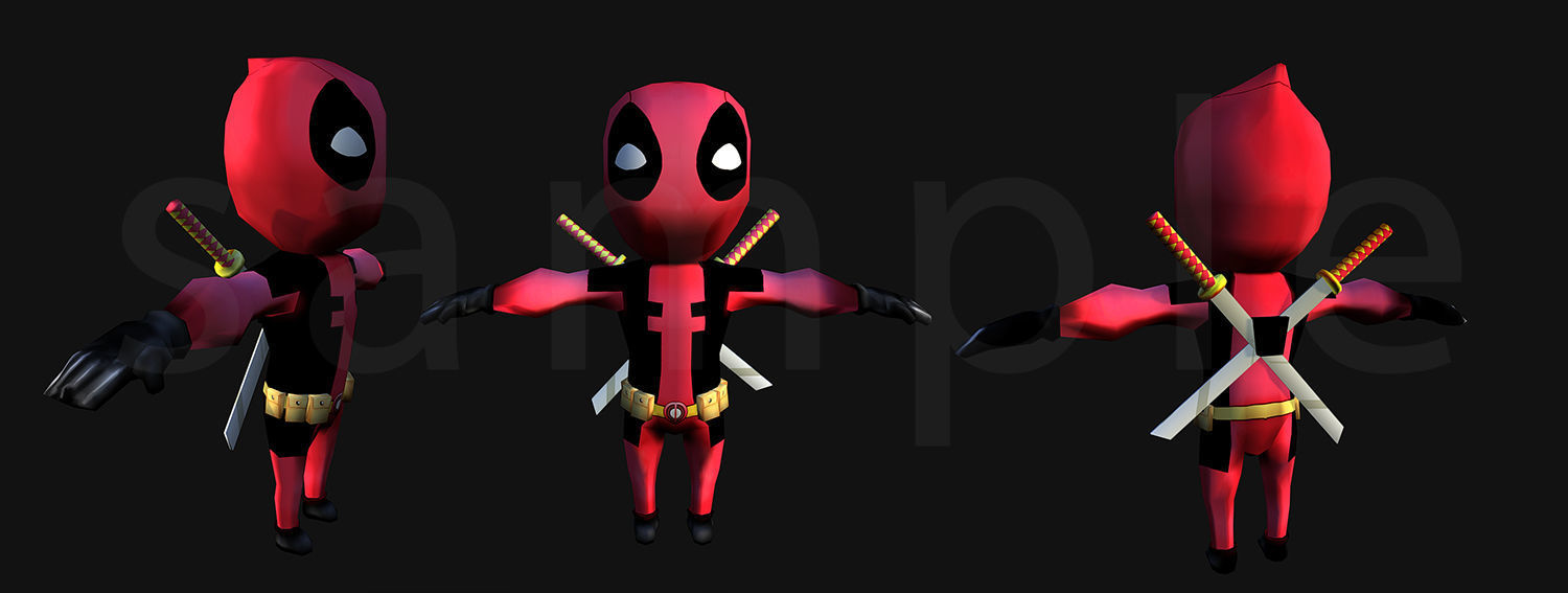 3D model DEADPOOL LOW-POLY 3D MODEL VR / AR / low-poly | CGTrader