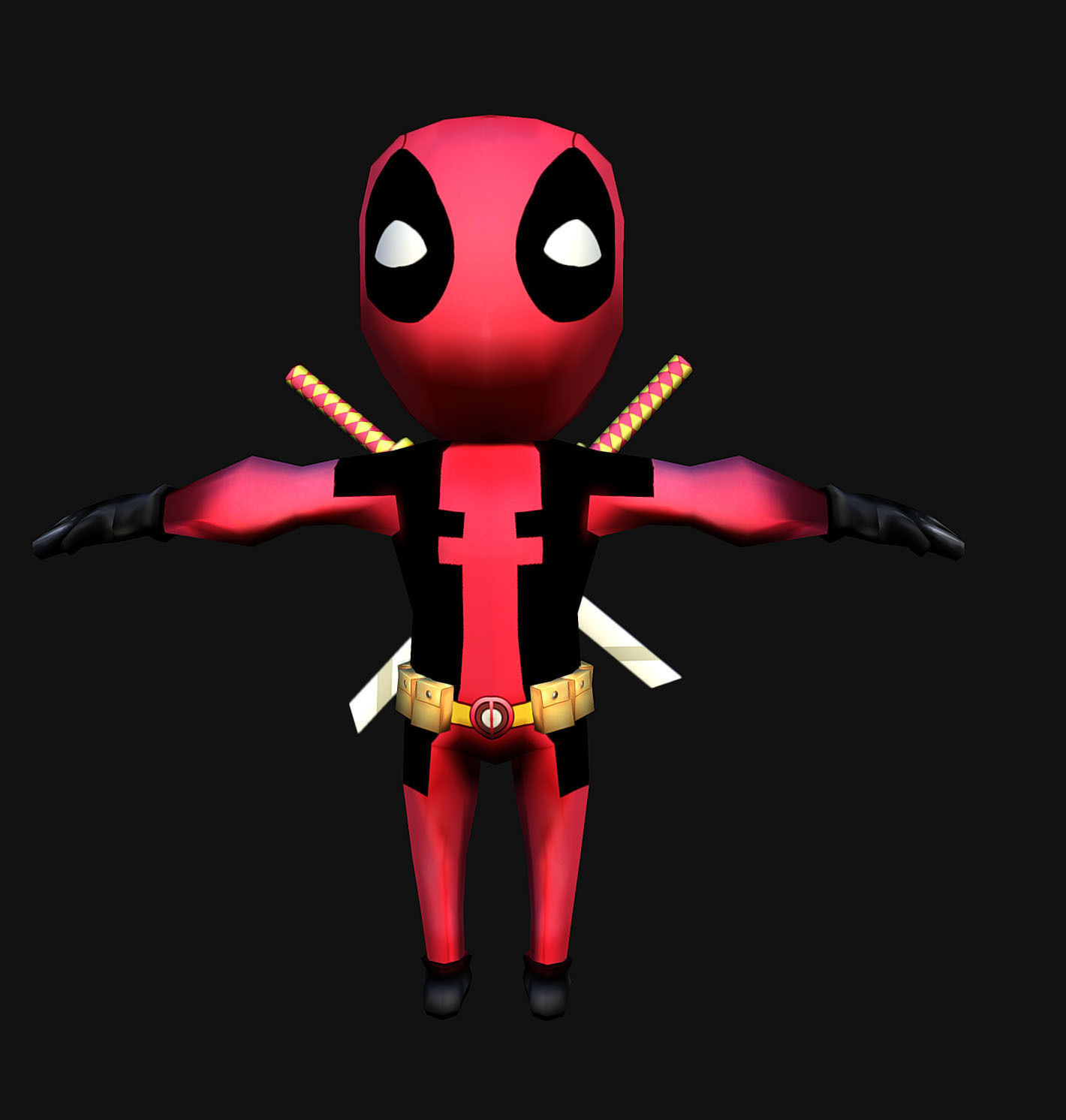 realtime DEADPOOL LOW-POLY 3D MODEL | CGTrader