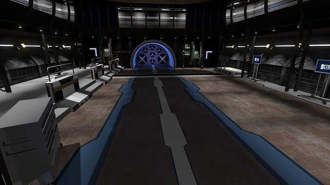 Speedlab-Corridors-hall from STAR Labs 3D model | CGTrader