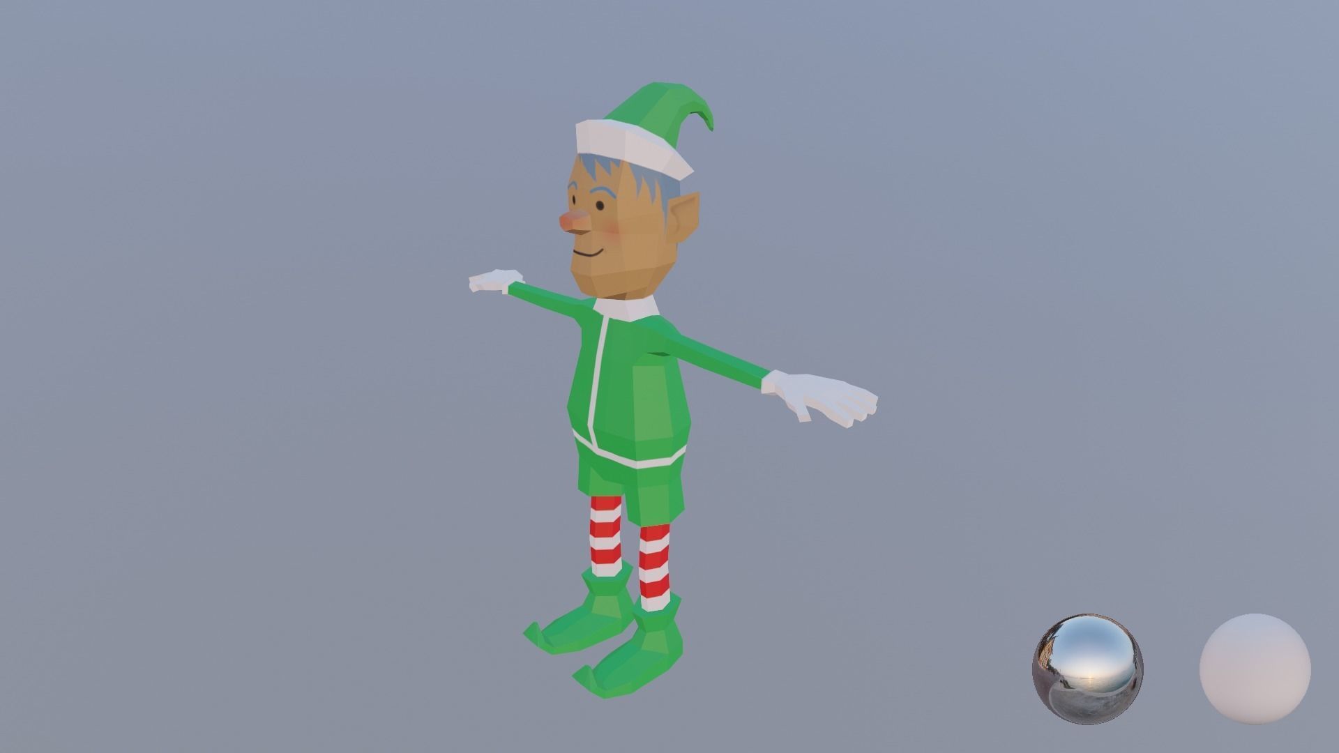 3D model Elf low poly christmas VR / AR / low-poly | CGTrader
