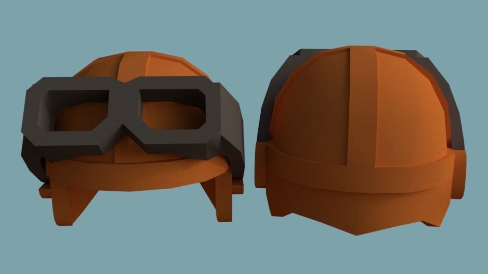 lego pilot helmet free 3D model | CGTrader