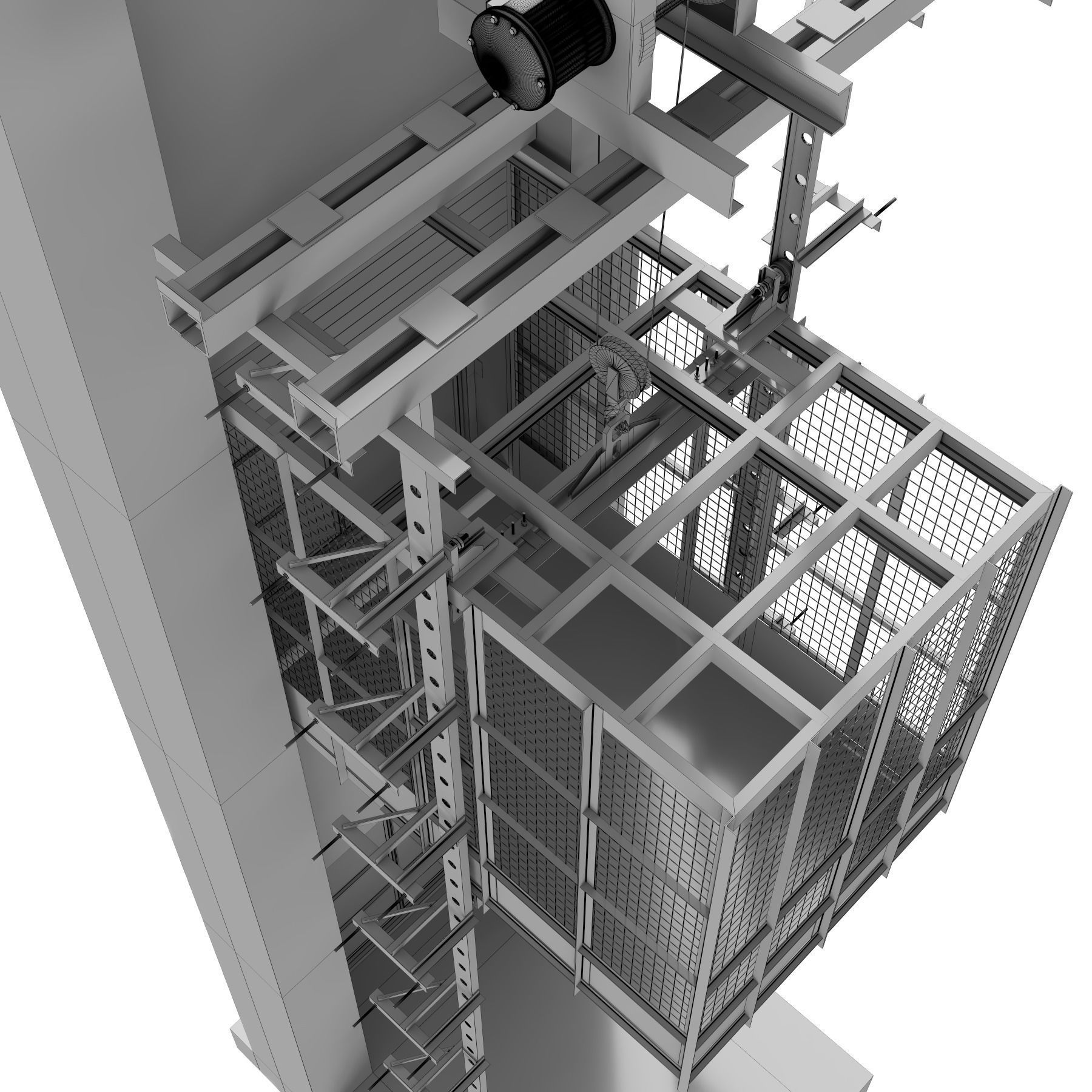 industrial elevator 3D model | CGTrader