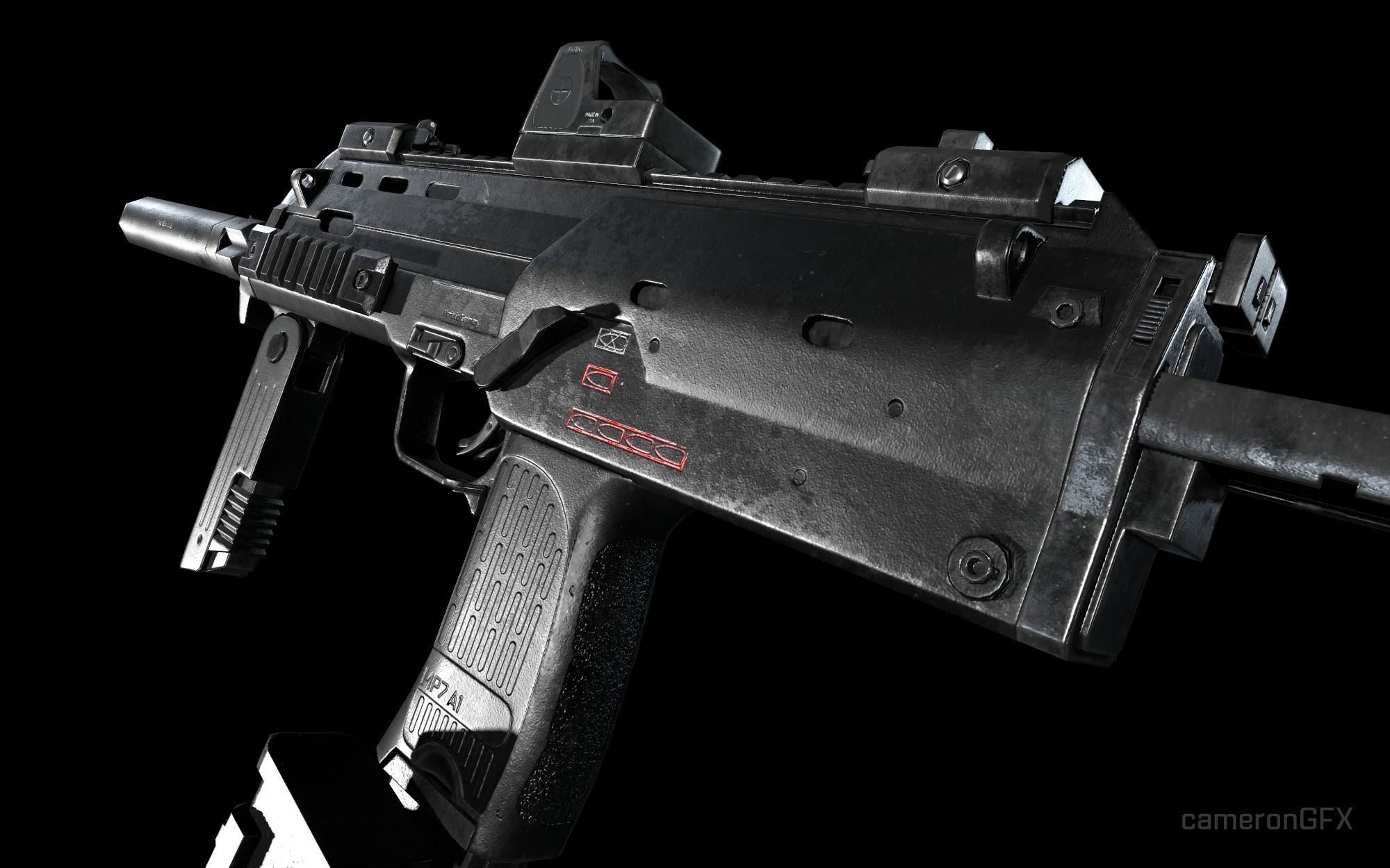 3D model PBR MP7 A1 VR / AR / low-poly | CGTrader