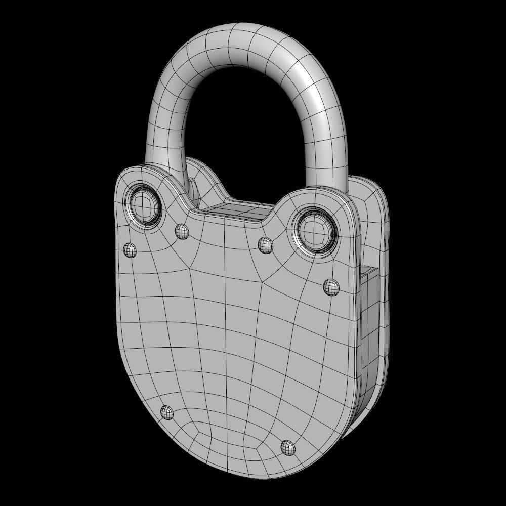 Badlock padlock 3D model | CGTrader