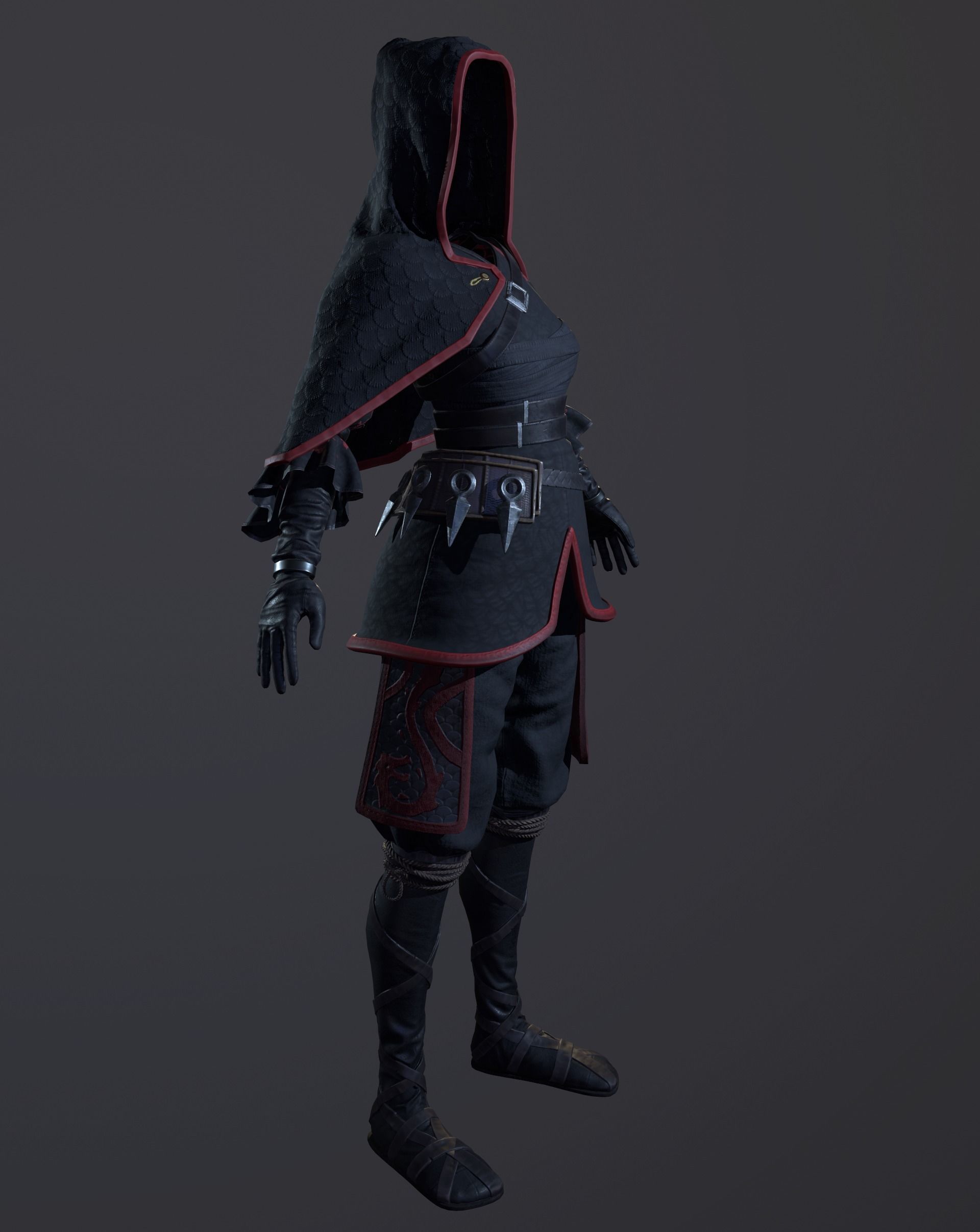 3D model Shinobi wear VR / AR / low-poly | CGTrader
