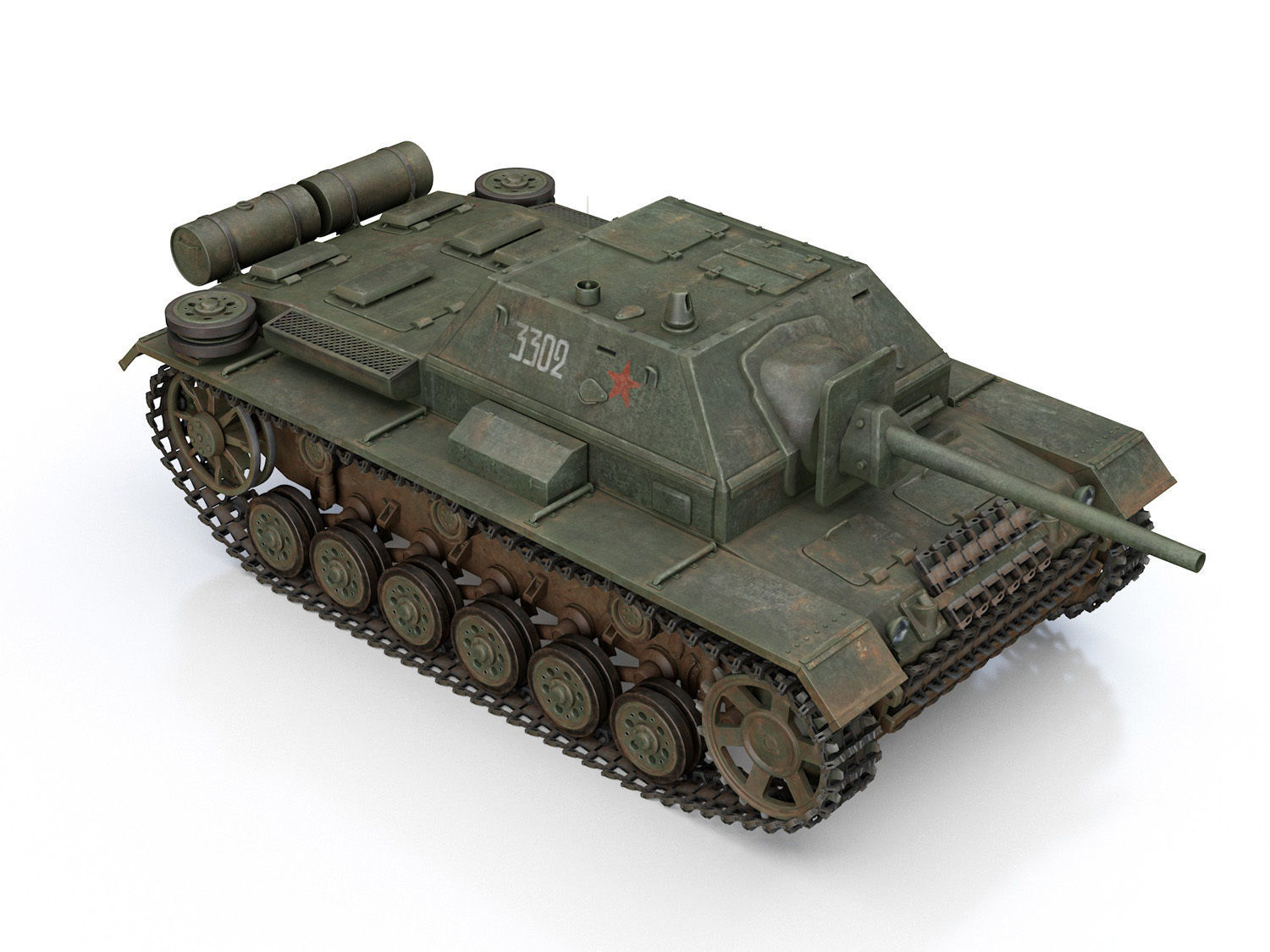 SU-76i - Soviet Assault gun - 3302 3D model | CGTrader