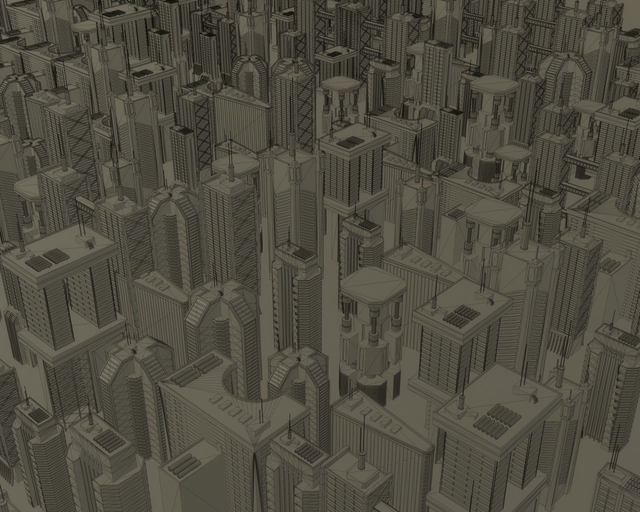 3D model Neon Buildings VR / AR / low-poly | CGTrader