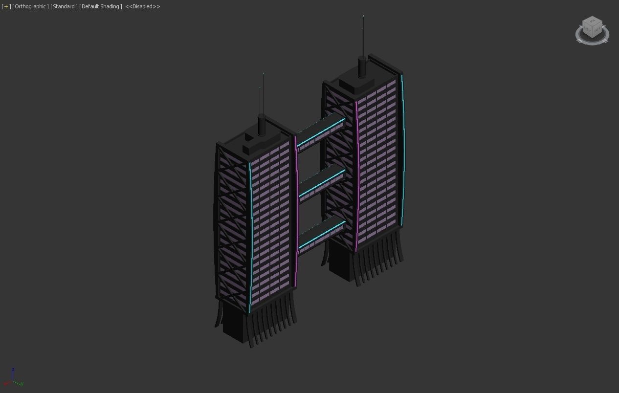 3D model Neon Buildings VR / AR / low-poly | CGTrader