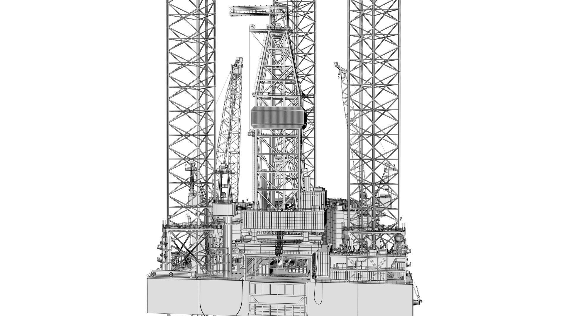 Jack up rig 3D model | CGTrader