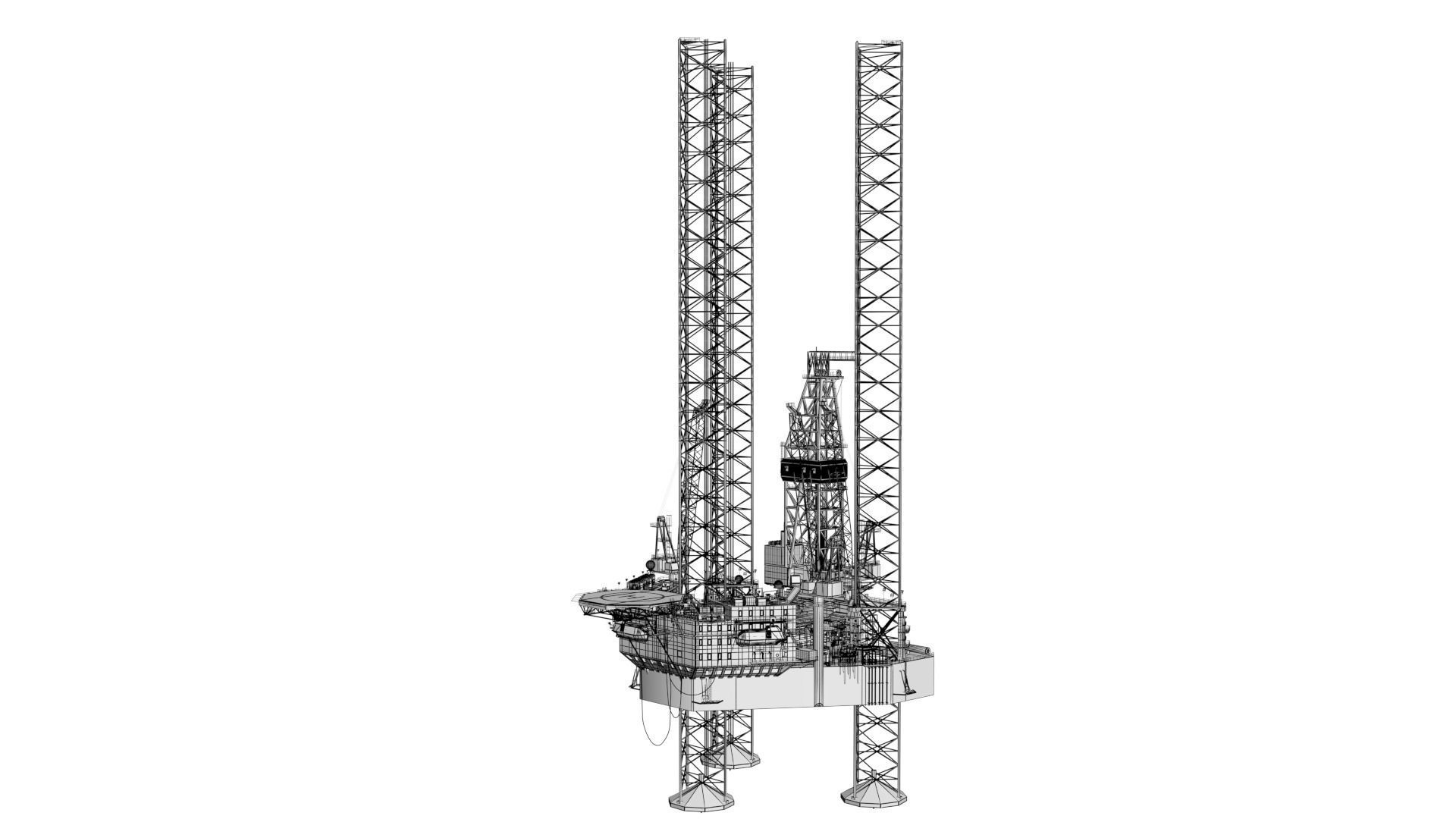 Jack up rig 3D model | CGTrader