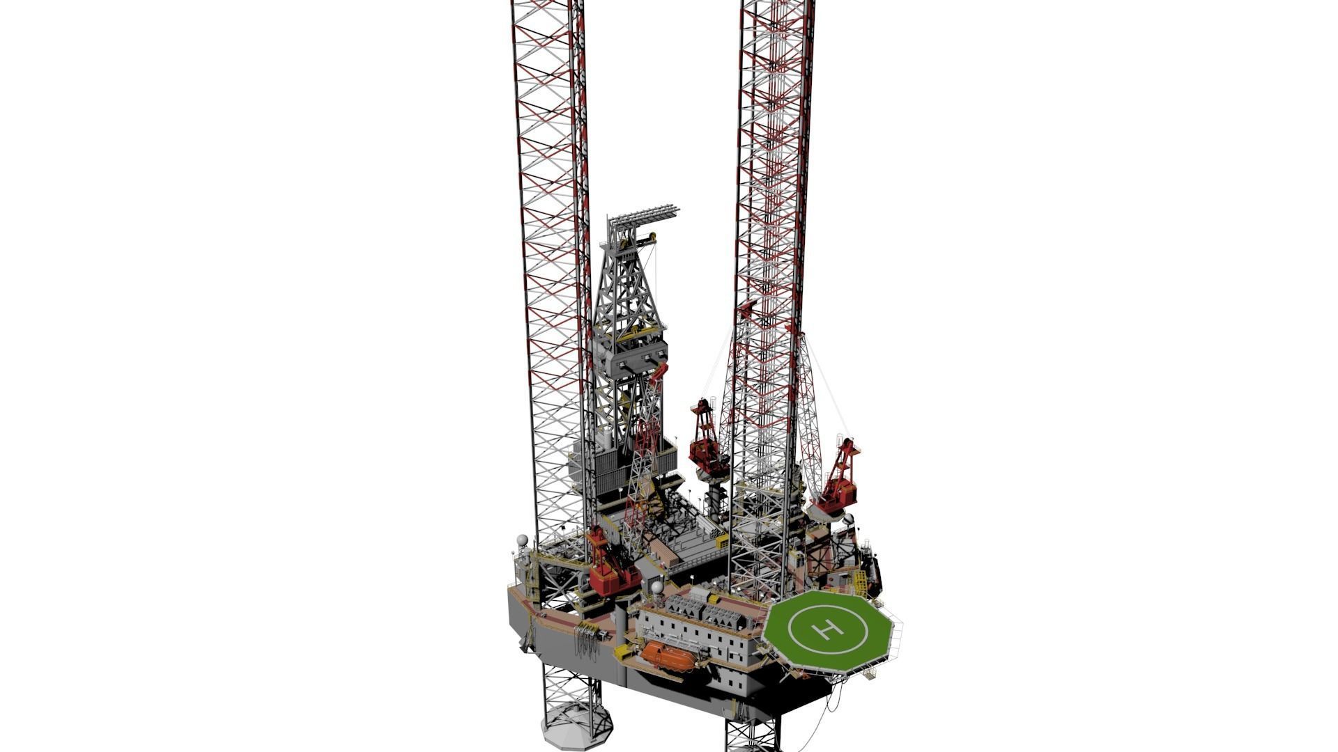 Jack up rig 3D model | CGTrader