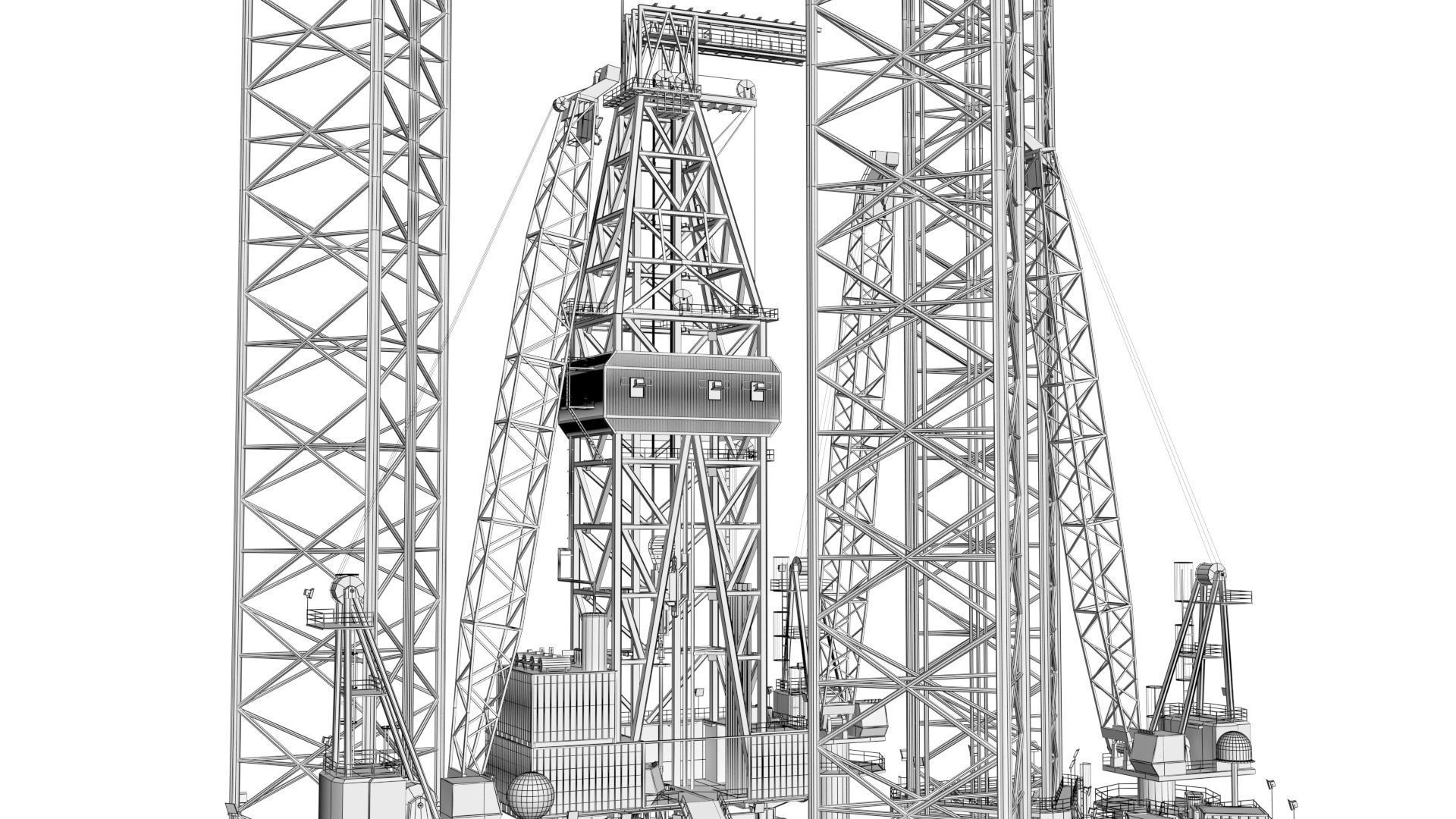 Jack up rig 3D model | CGTrader