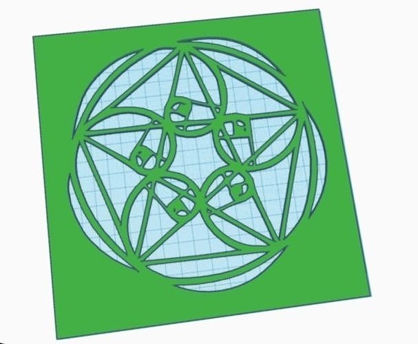 Geomectric Stencil 3D model 3D printable | CGTrader