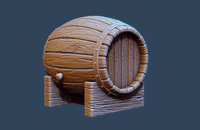 TTRPG Barrel and Stand Mini free 3D model 3D printable | CGTrader