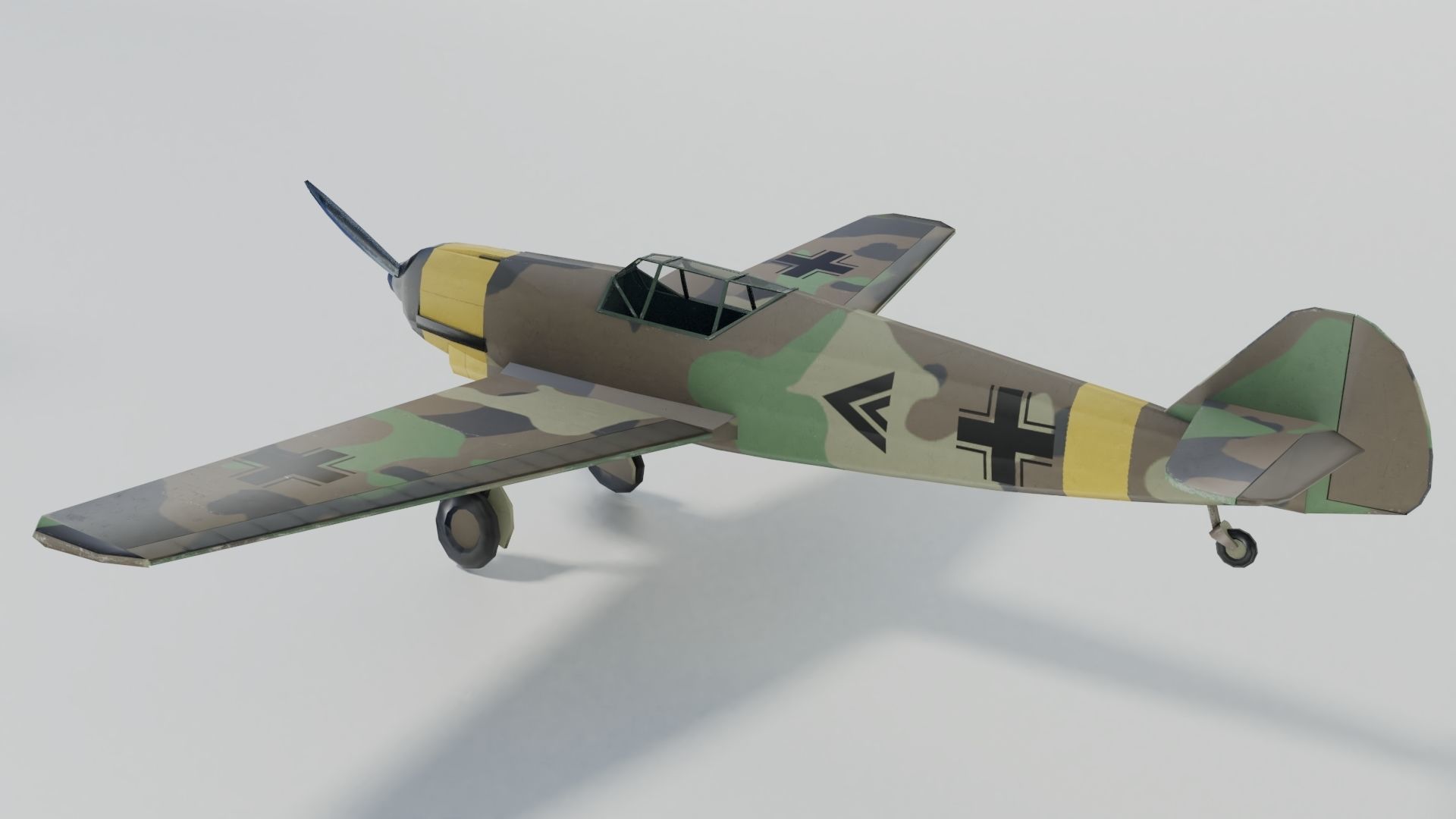 3D model Messerschmitt Bf109B VR / AR / low-poly | CGTrader