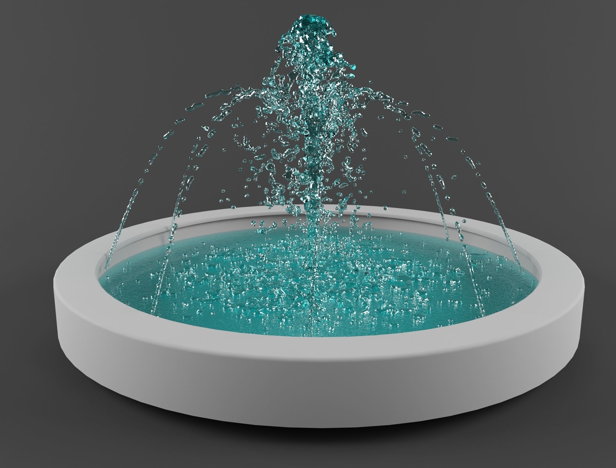 Fountain 3 static free 3D model | CGTrader