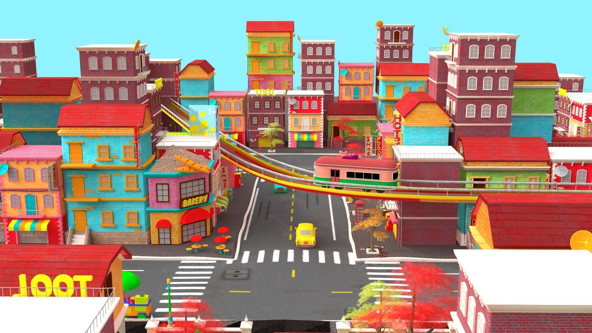 Asset - Cartoons - Background - Hight Poly 3D Model Collection | CGTrader