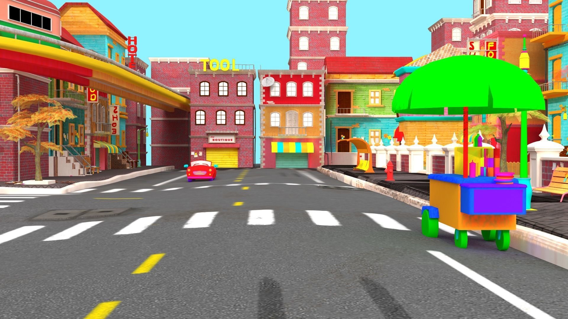 Asset - Cartoons - Background - Hight Poly 3D Model Collection | CGTrader