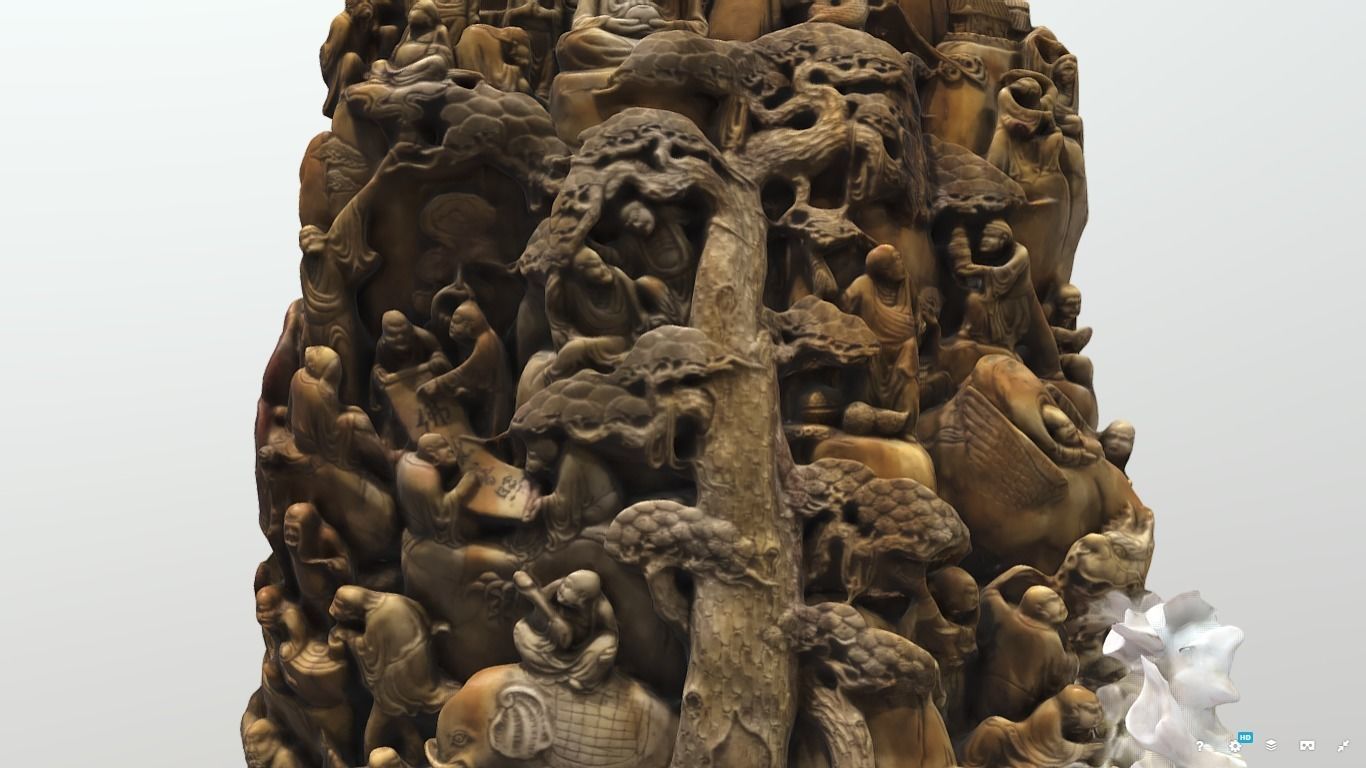 Chinese Carved stone statue free 3D model | CGTrader