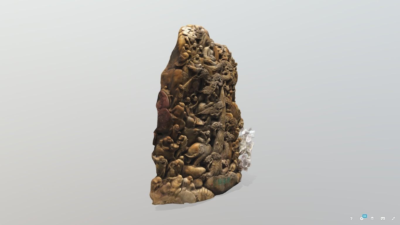 Chinese Carved stone statue free 3D model | CGTrader