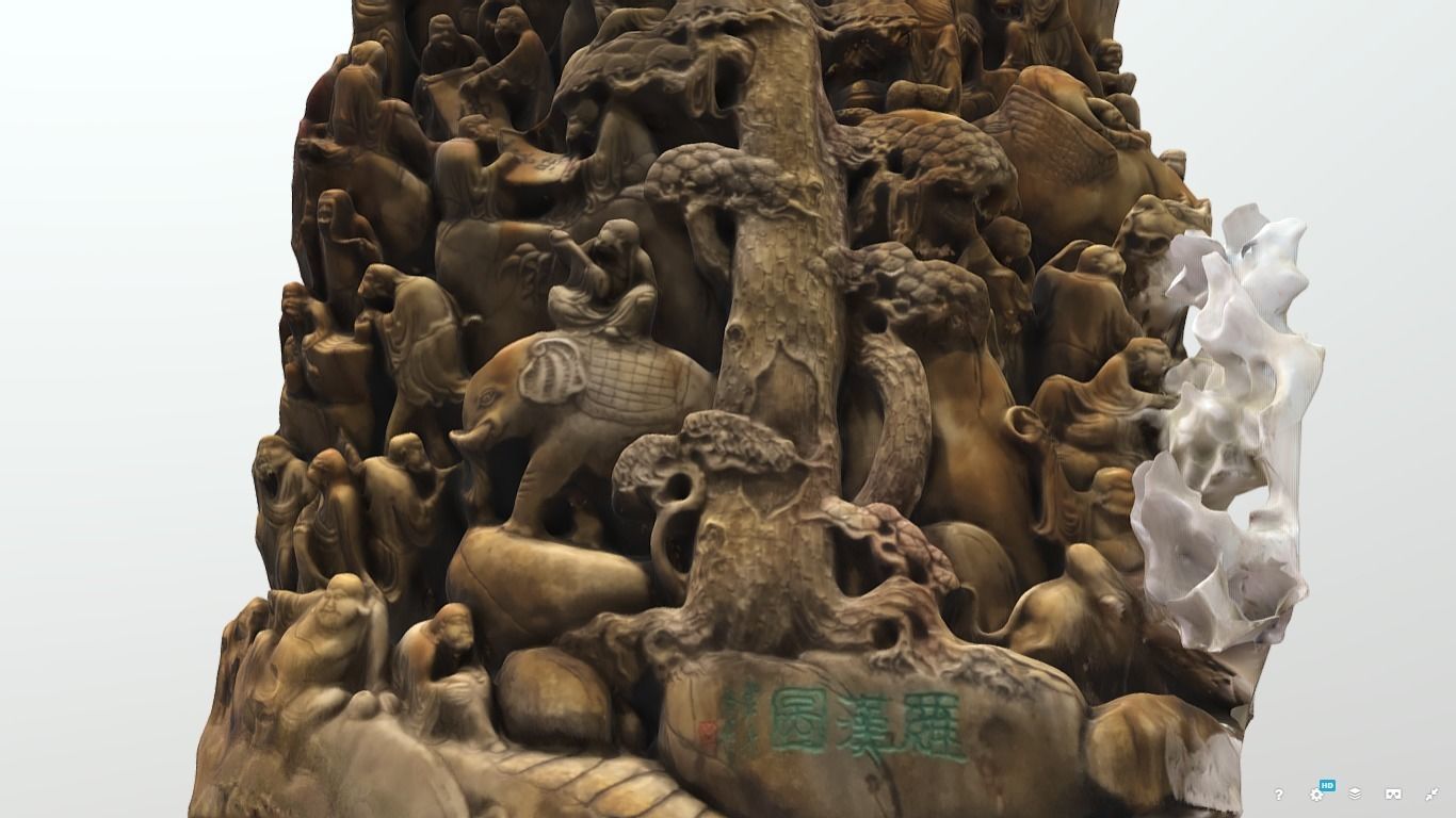 Chinese Carved stone statue free 3D model | CGTrader