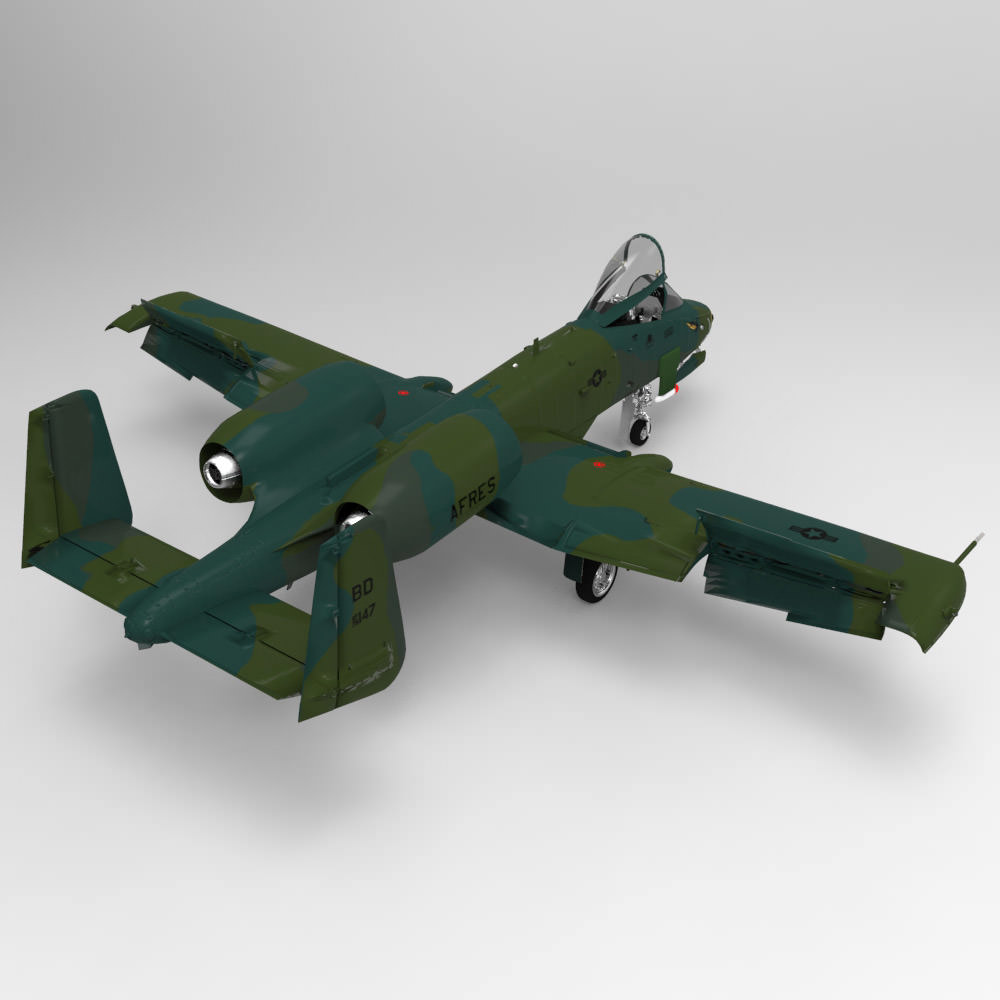 A-10 Thunderbolt II Studio Max obj 3D model | CGTrader