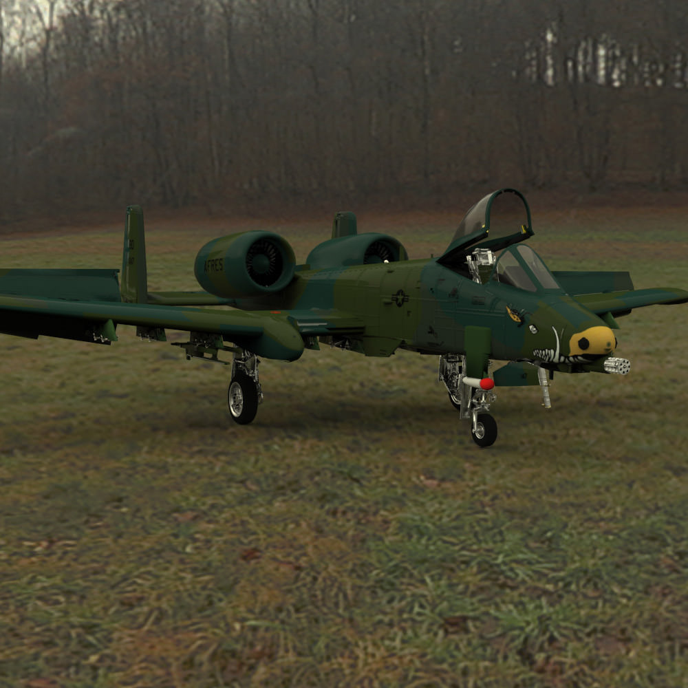 A-10 Thunderbolt II Studio Max obj 3D model | CGTrader