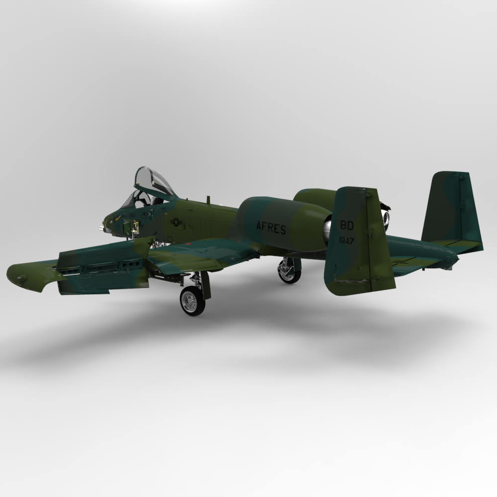 A-10 Thunderbolt II Studio Max obj 3D model | CGTrader